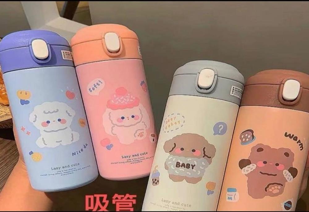 Garrafa térmica quente com canudo 380ML | LB Eletrônicos e Acessórios